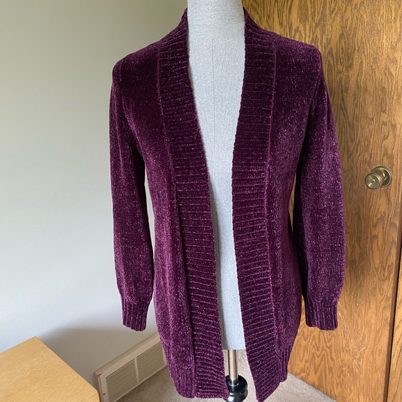 LOFT | Sweaters | Loft Cardigan In Deep Purple | Poshmark